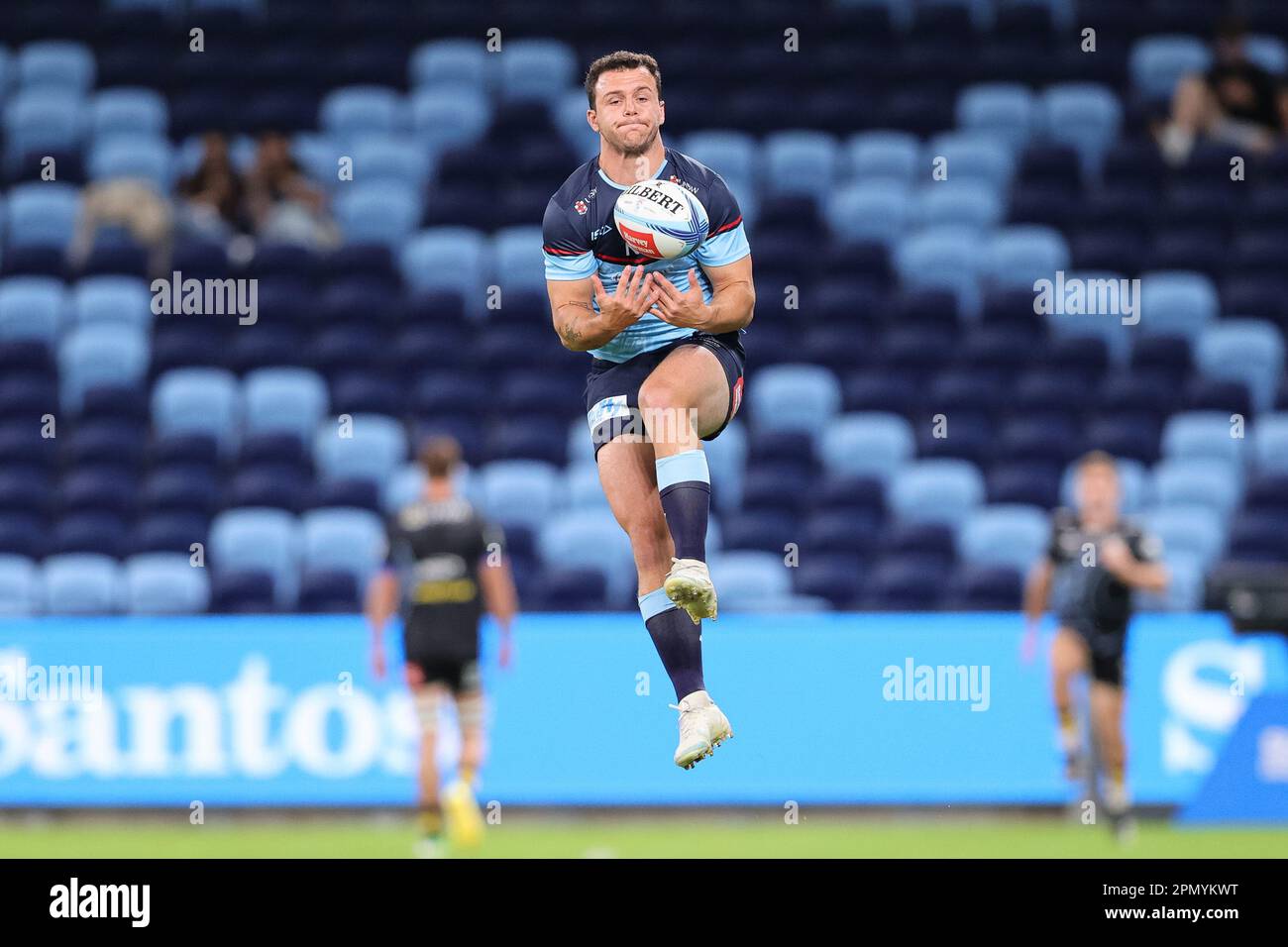 Sydney, Australia, 15 April, 2023. Dylan Pietsch of Waratahs warms up ...