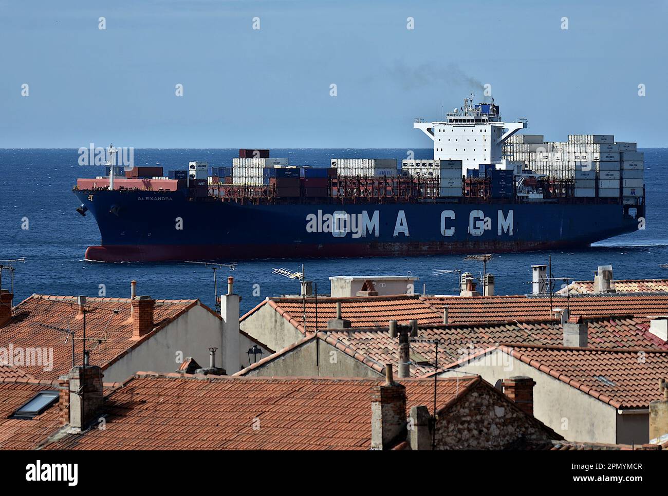 The container ship Alexandra of the company CMA CGM arrives at the ...