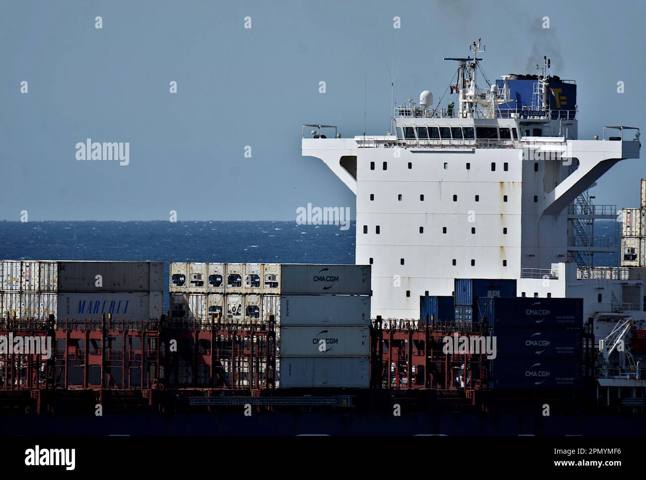 The container ship Alexandra of the company CMA CGM arrives at the ...