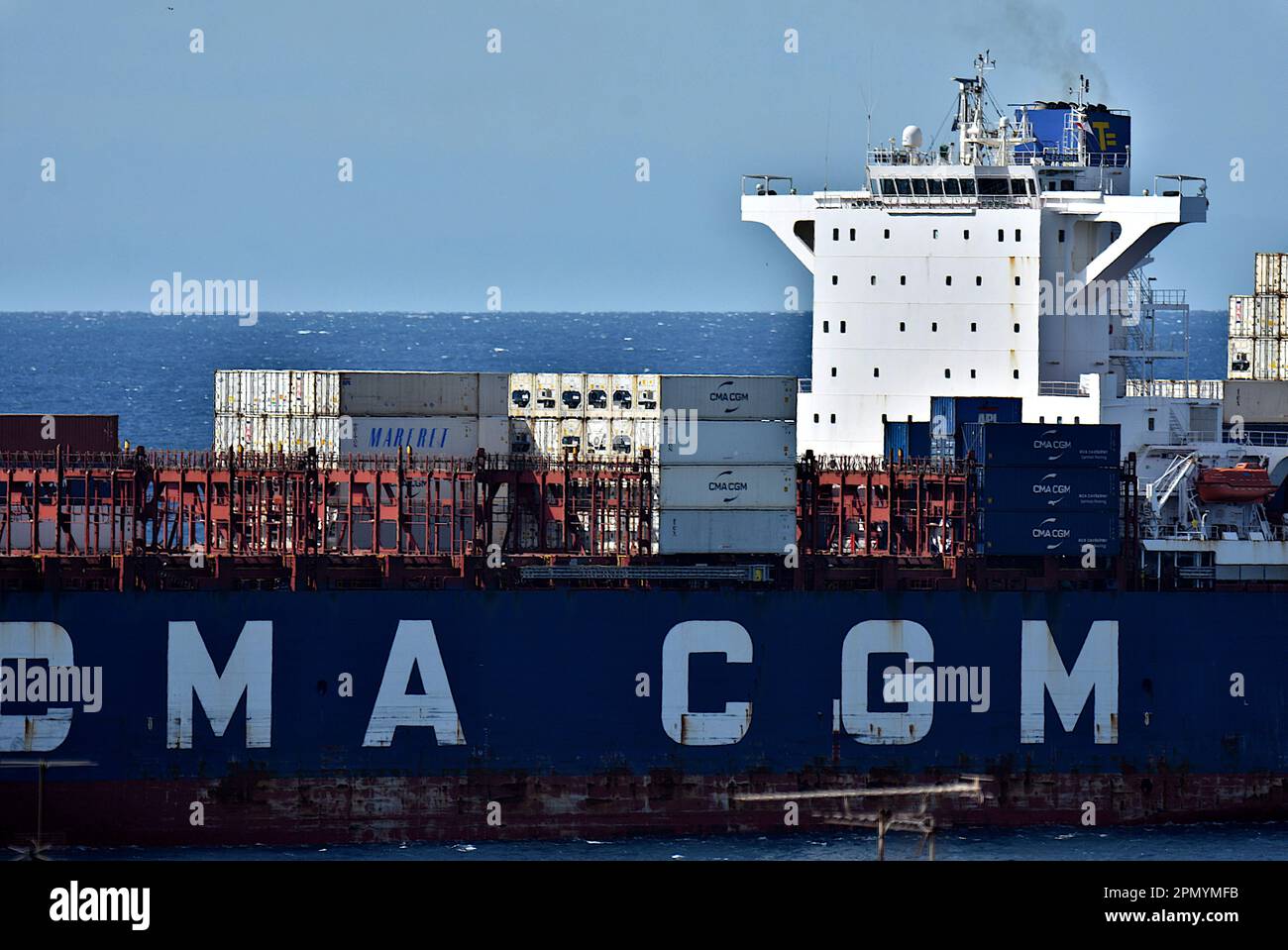 The container ship Alexandra of the company CMA CGM arrives at the ...
