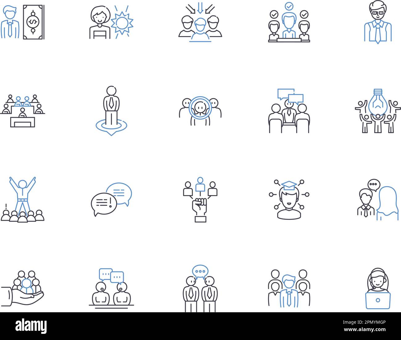 Coaching expert outline icons collection. seapratedCoach, Expert ...