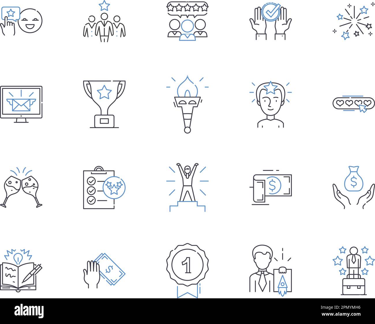 Success and income outline icons collection. Income, Success ...
