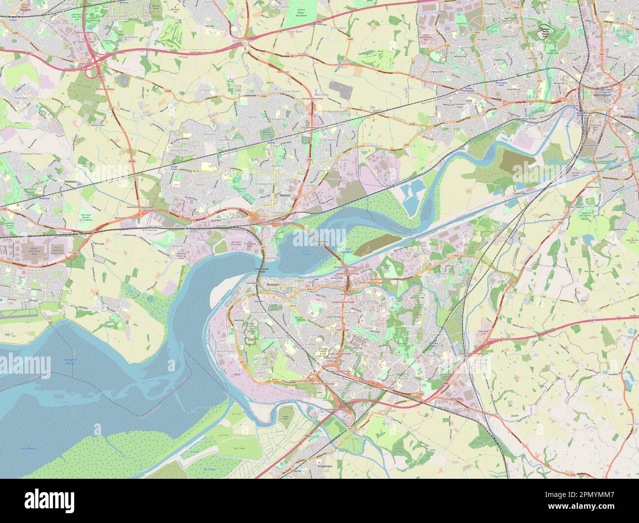 Halton, unitary authority of England - Great Britain. Open Street Map ...