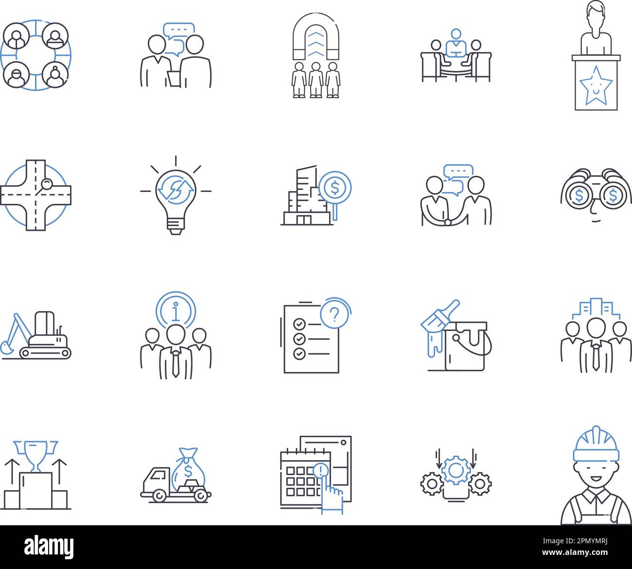 Factory Production Outline Icons Collection Manufacture Factory Production Fabricate