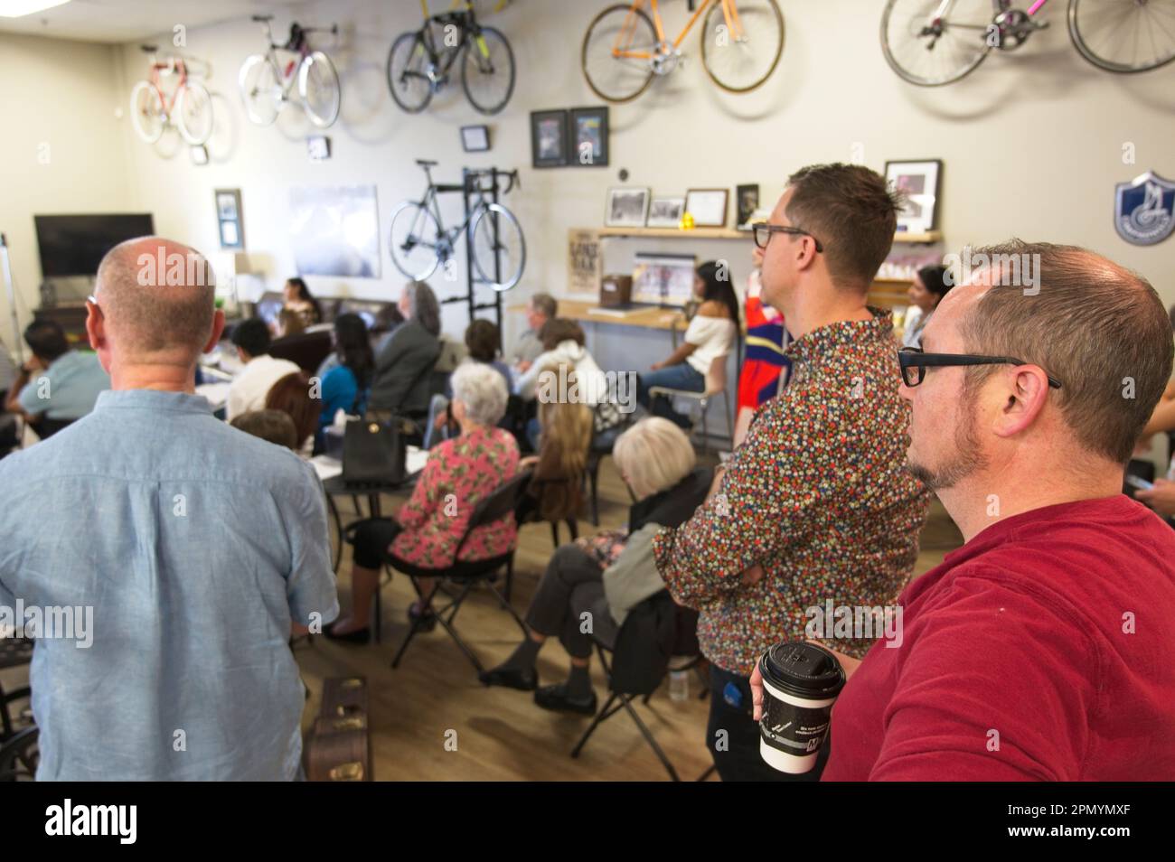 USA; April 15. 2023:The guitar Studios of Aaron Kunk, Jan Marie Laman ...