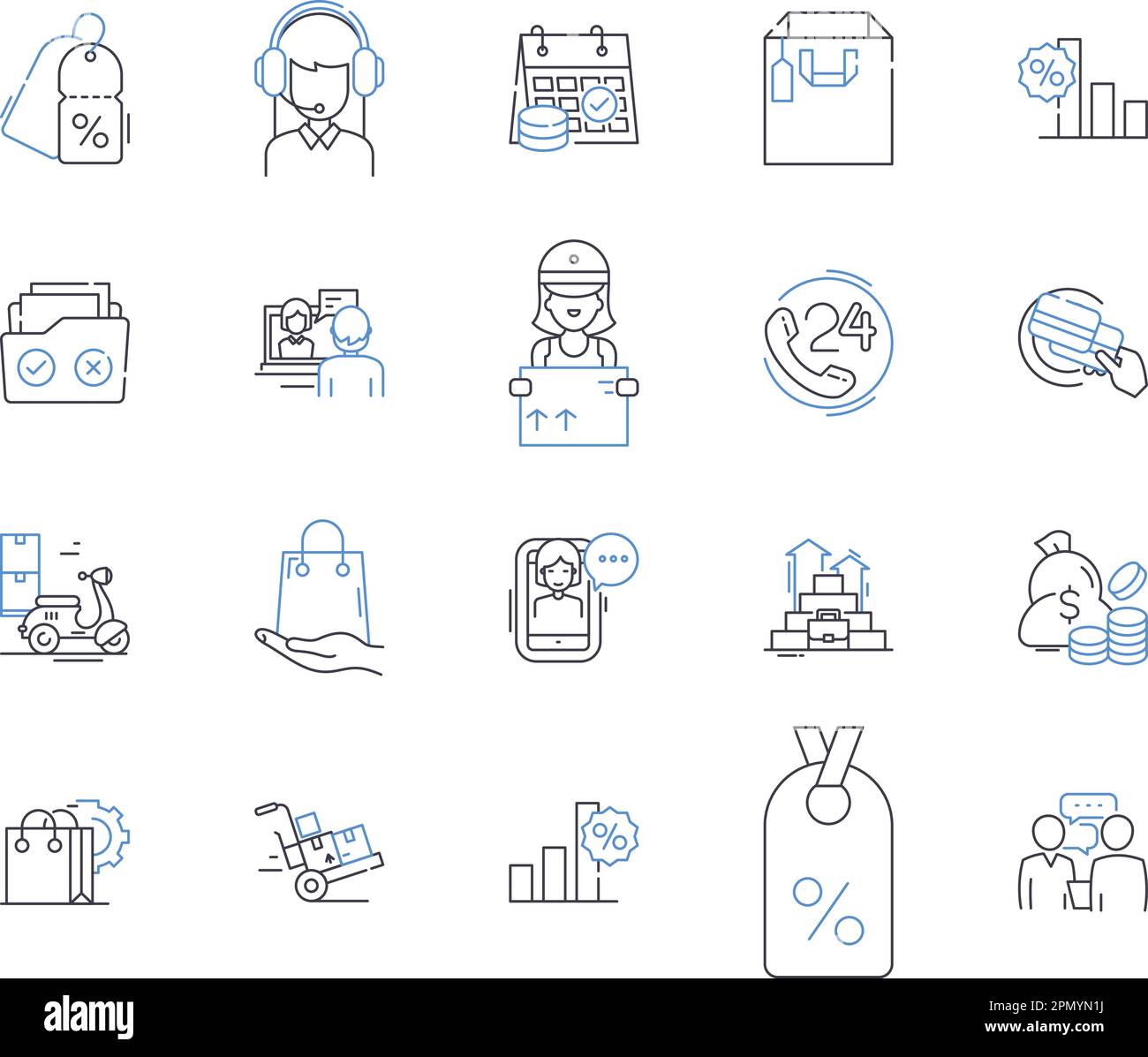 Market income outline icons collection. Income, Market, Earnings, Wages ...