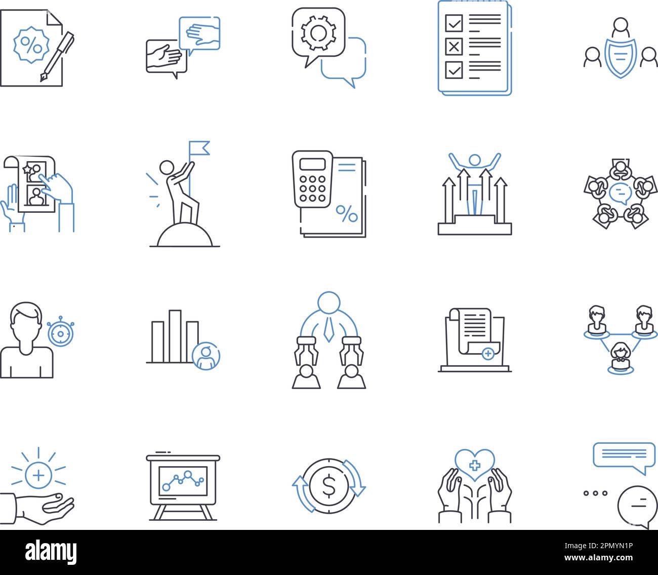 Assessment management outline icons collection. Assessment, Management ...