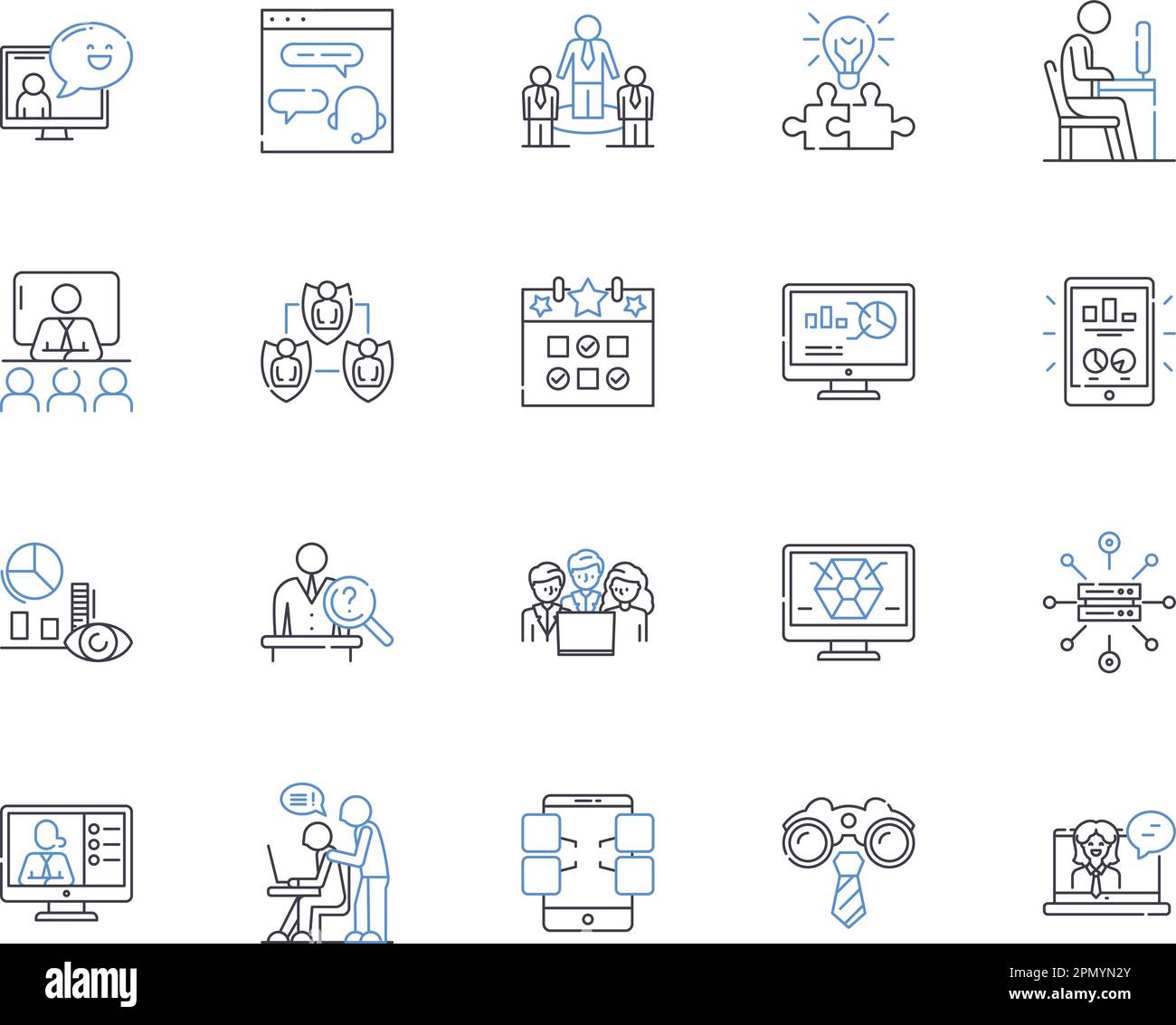 Enterprise Work Outline Icons Collection Enterprise Work Management Business Projects