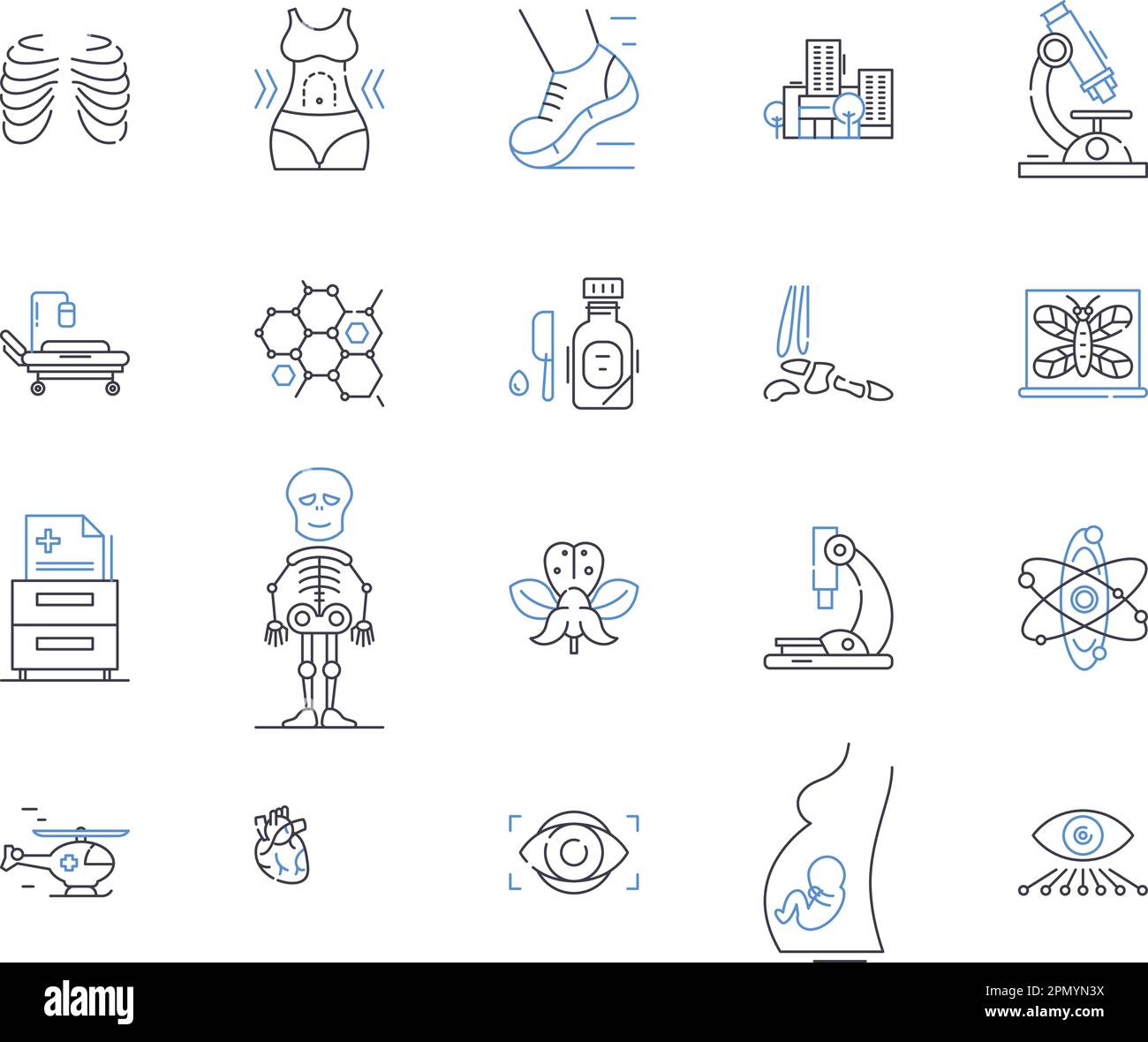 Therapy center outline icons collection. Therapy, Center, Mental ...