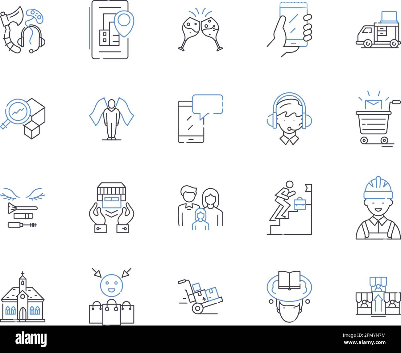 City delivery outline icons collection. Urban, Delivery, City, Dispatch ...