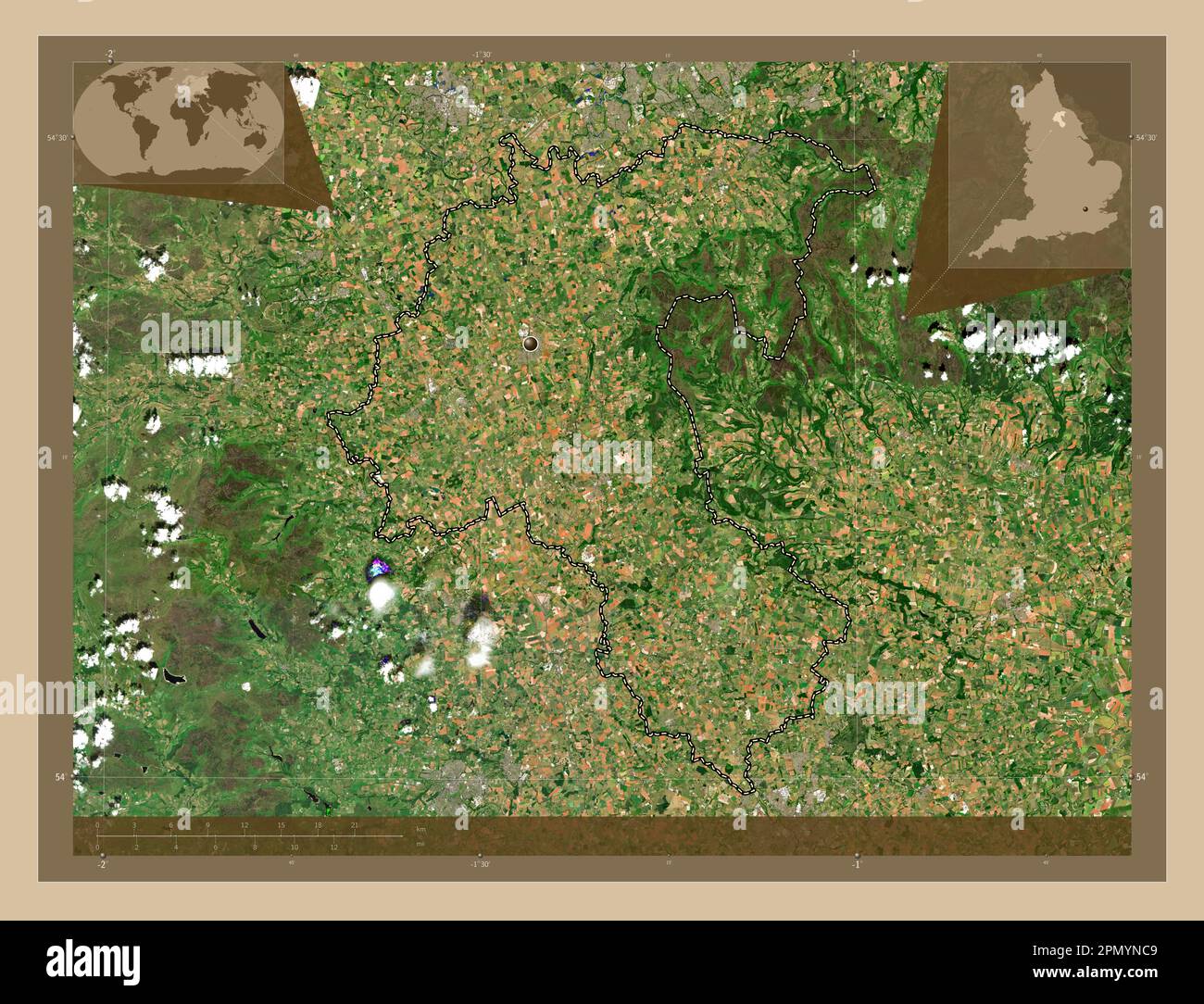 Hambleton, non metropolitan district of England - Great Britain. Low ...