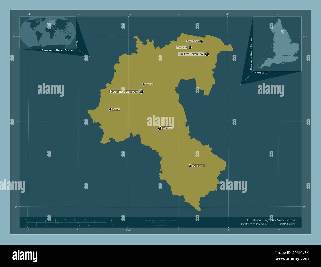 Map of thirsk hi-res stock photography and images - Alamy