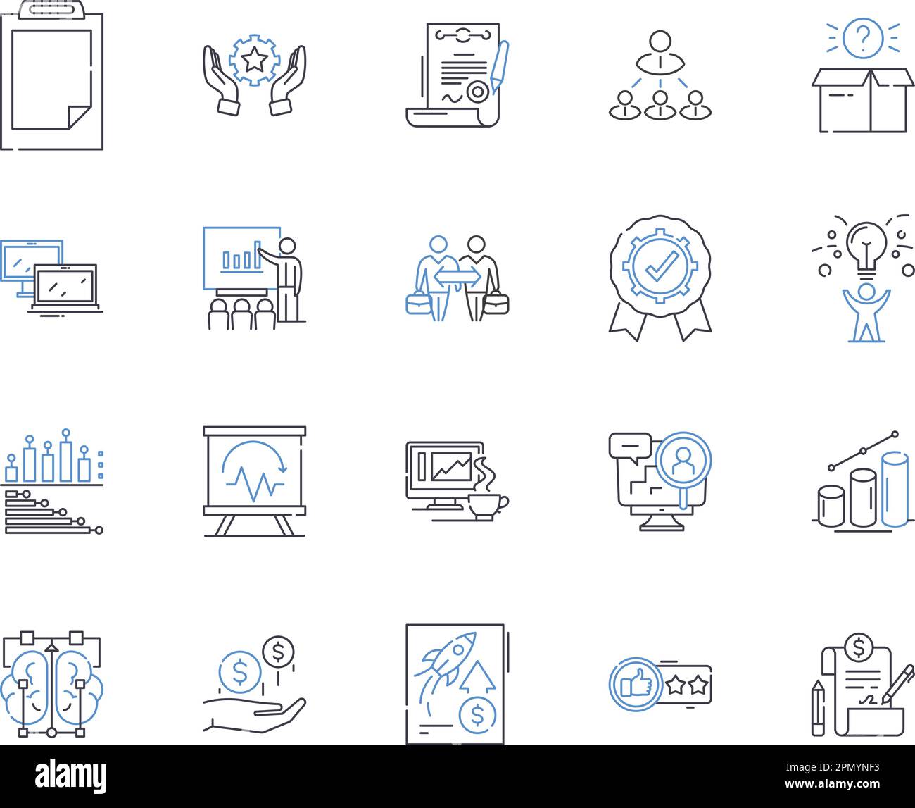 Strategy And Enterprice Outline Icons Collection Strategy Enterprise