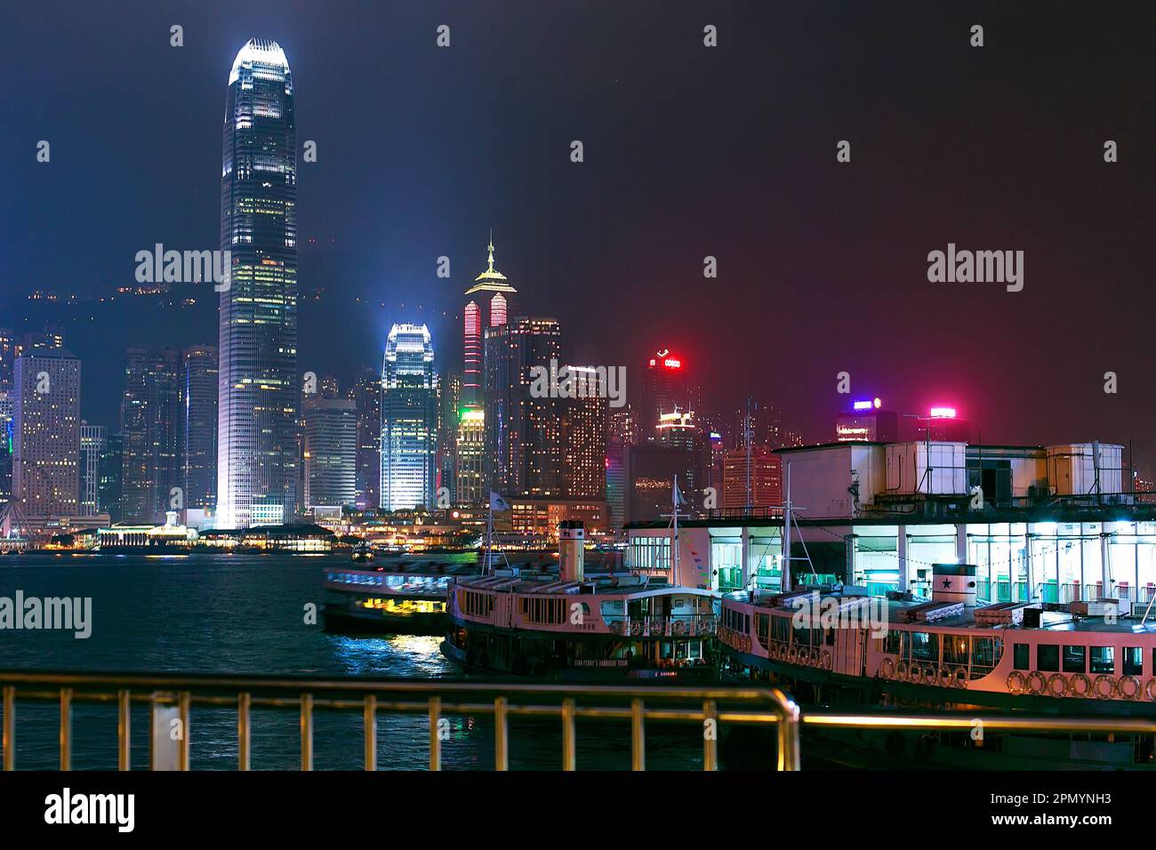 Hong Kong Night Promenade Stock Photo - Alamy