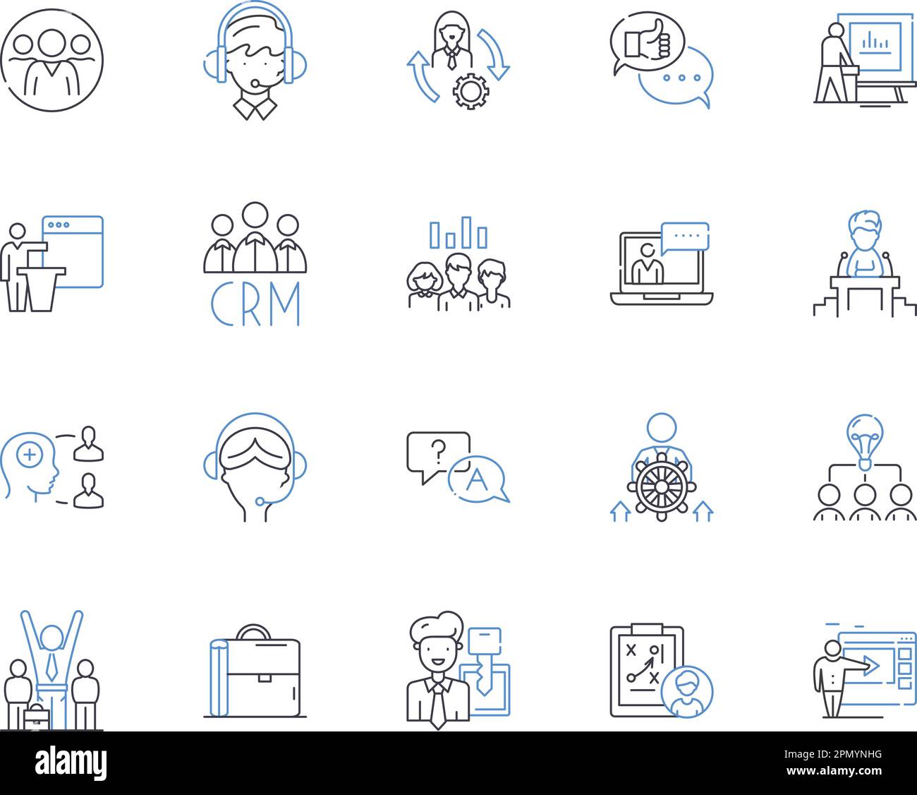 Empoyee work outline icons collection. Employee, Work, Labor, Task ...
