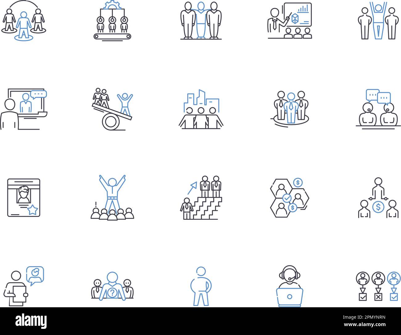 Corporative people outline icons collection. Corp, People, Employees ...