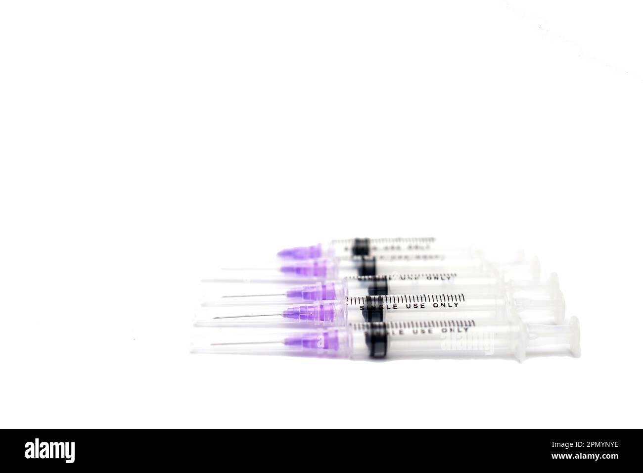 Medical disposable syringe with needle. Applicable for vaccine ...