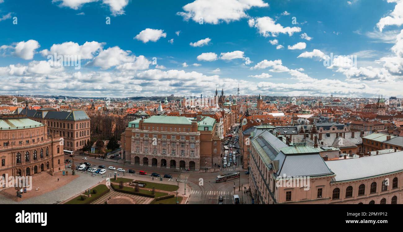Aerial view of the Rudolfinum Prague, a beautiful neo-renaissance ...