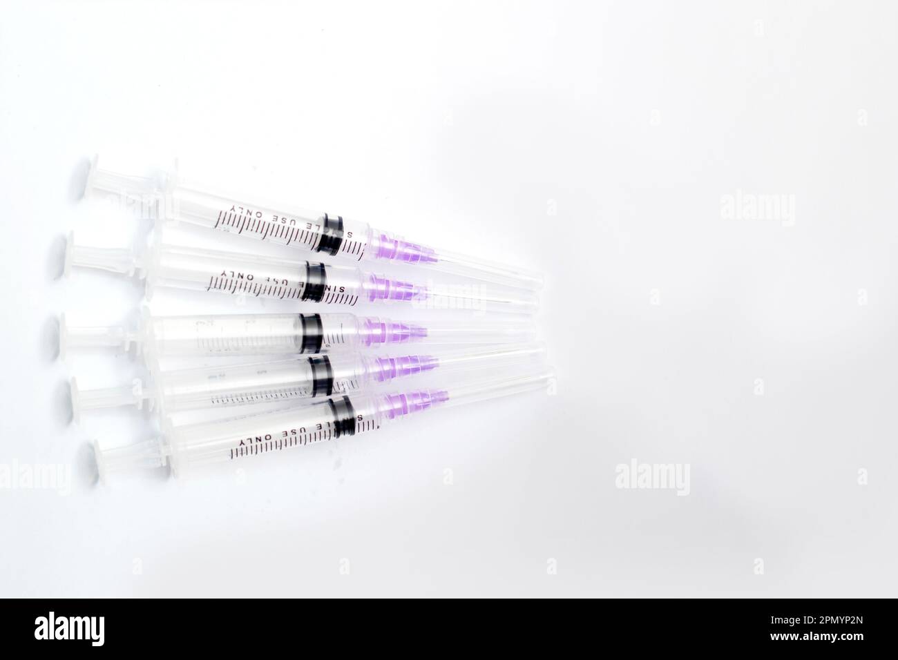 Medical disposable syringe with needle. Applicable for vaccine ...