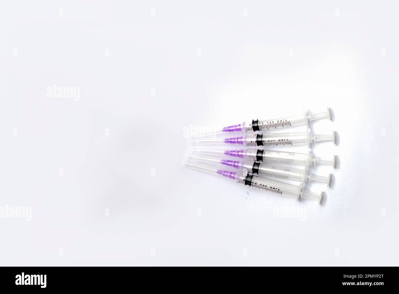 Medical disposable syringe with needle. Applicable for vaccine ...