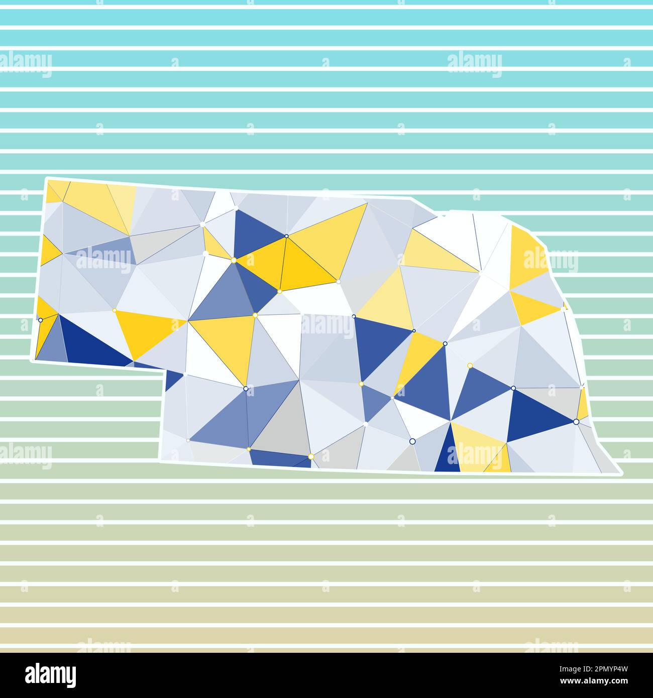 Nebraska vector illustration. Nebraska design on gradient stripes ...