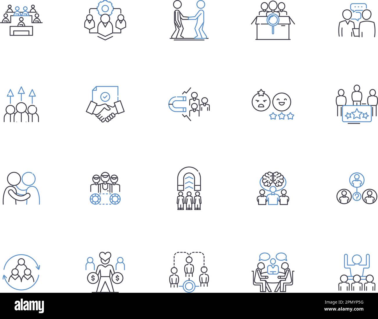 Negotiations outline icons collection. Negotiating, Discussions ...