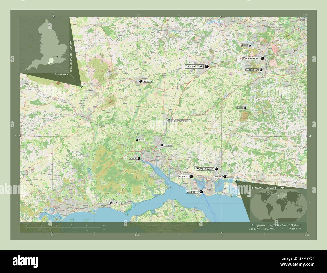 Waterlooville map hi-res stock photography and images - Alamy