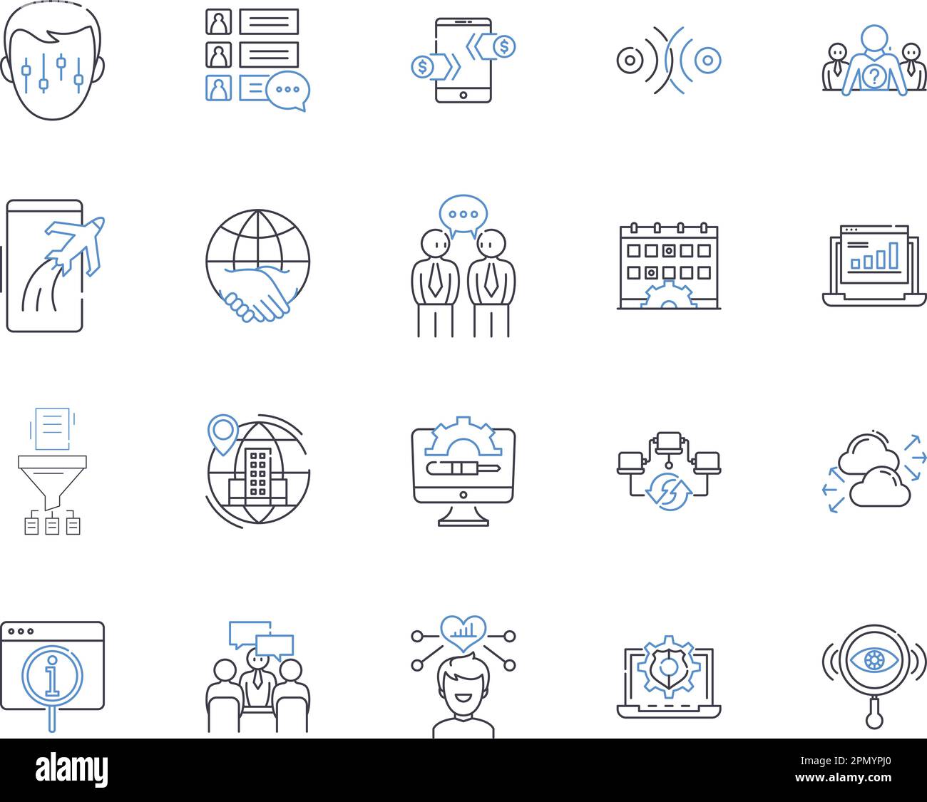 Personal development outline icons collection. Growth, Learning, Self ...