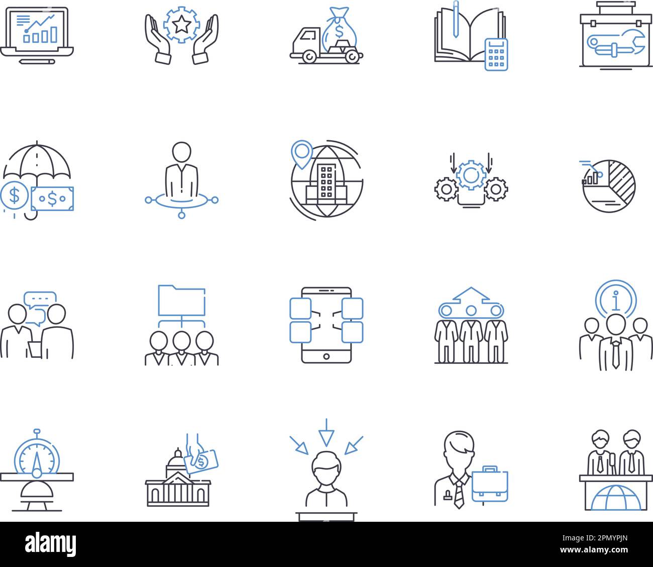Factory Workflow Outline Icons Collection Factories Workflow