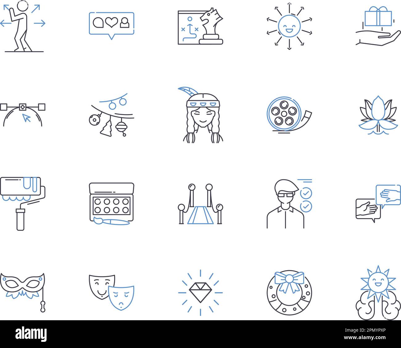 Hobbies and holidays outline icons collection. Sports, Traveling ...