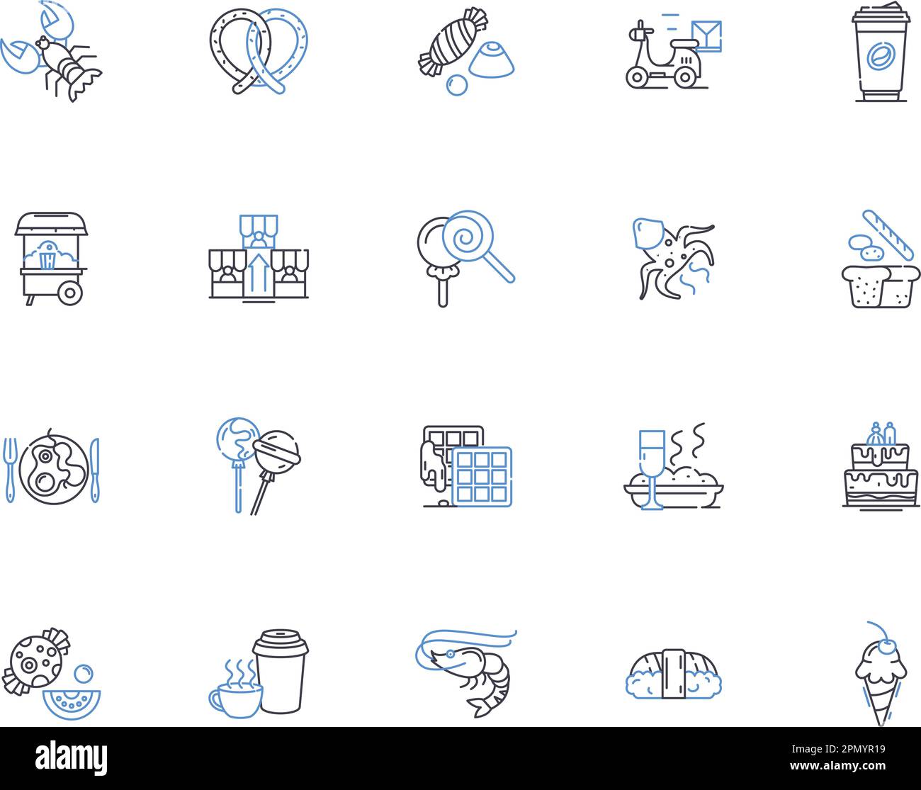 Grocery store outline icons collection. Grocery, Store, Supermarket ...