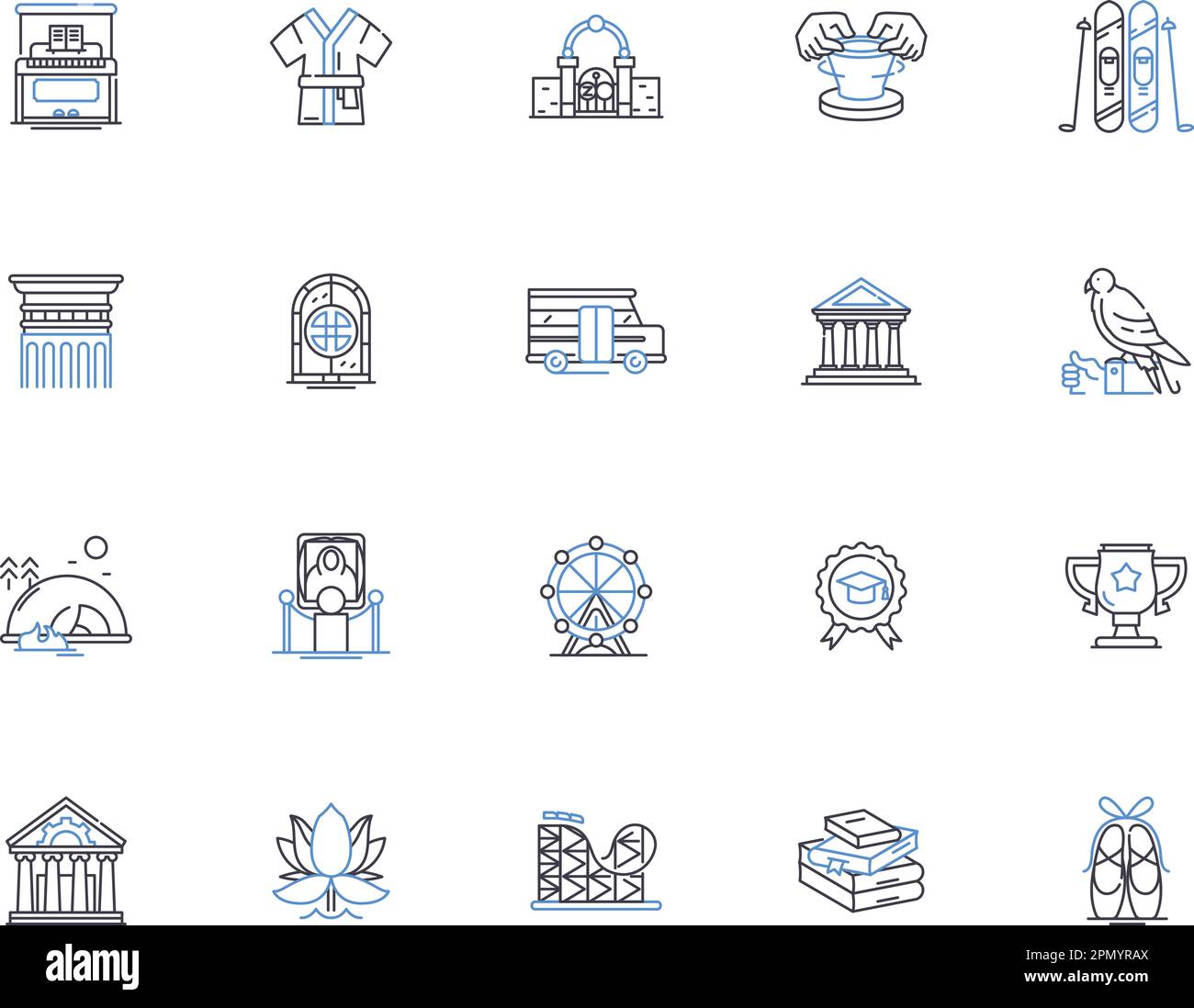 History outline icons collection. Past, timeline, ancient, events, culture, learn, records ...