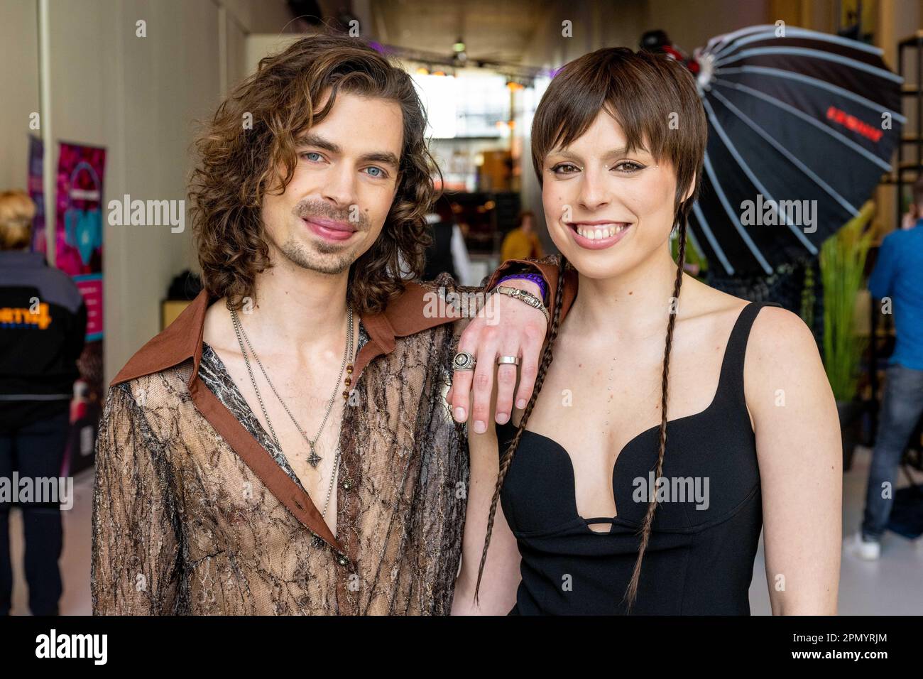 Amsterdam, The Netherlands. 15th Apr, 2023. Mia Nicolai and Dion Cooper ...