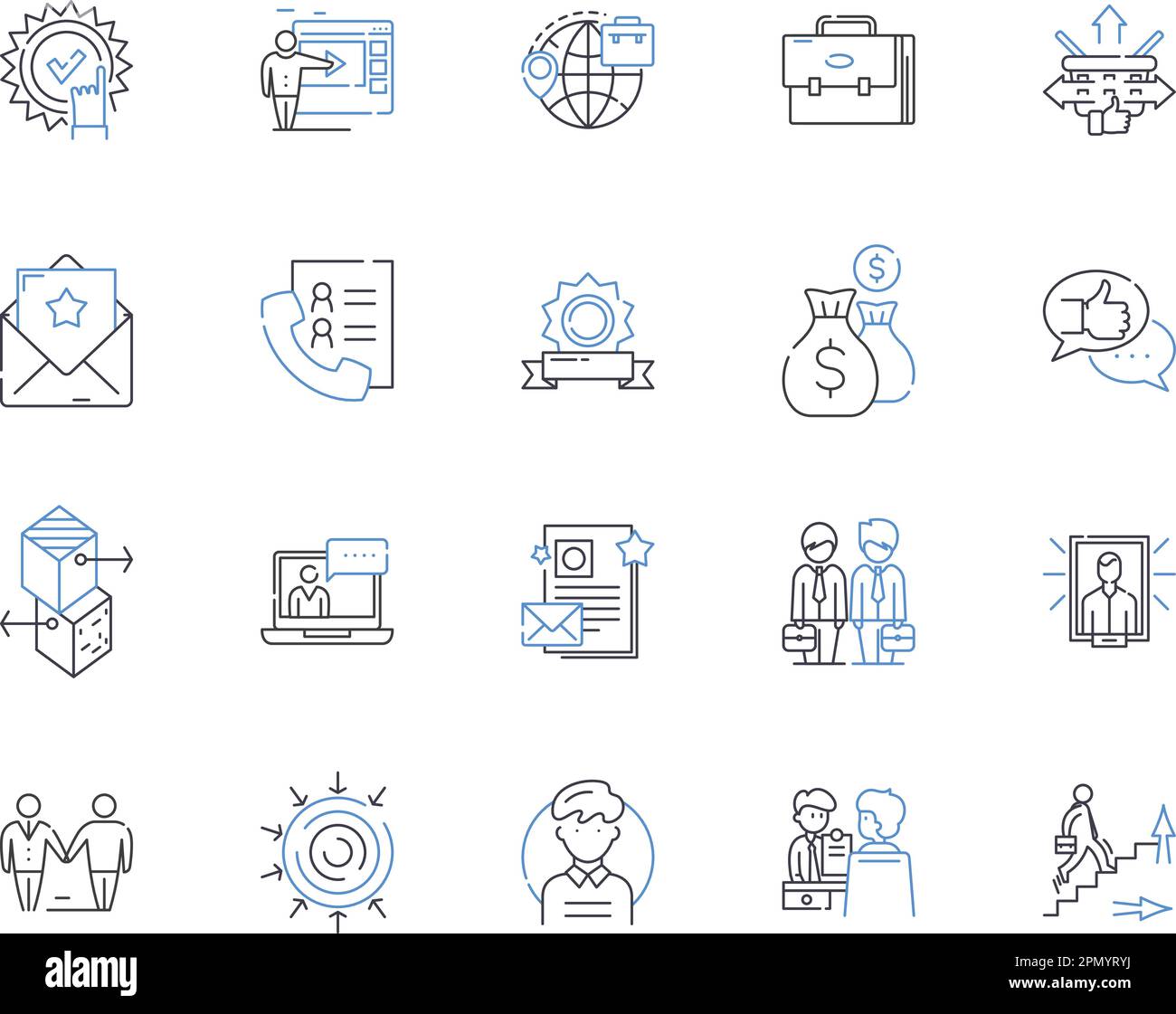 Talent management outline icons collection. Talent, Management ...