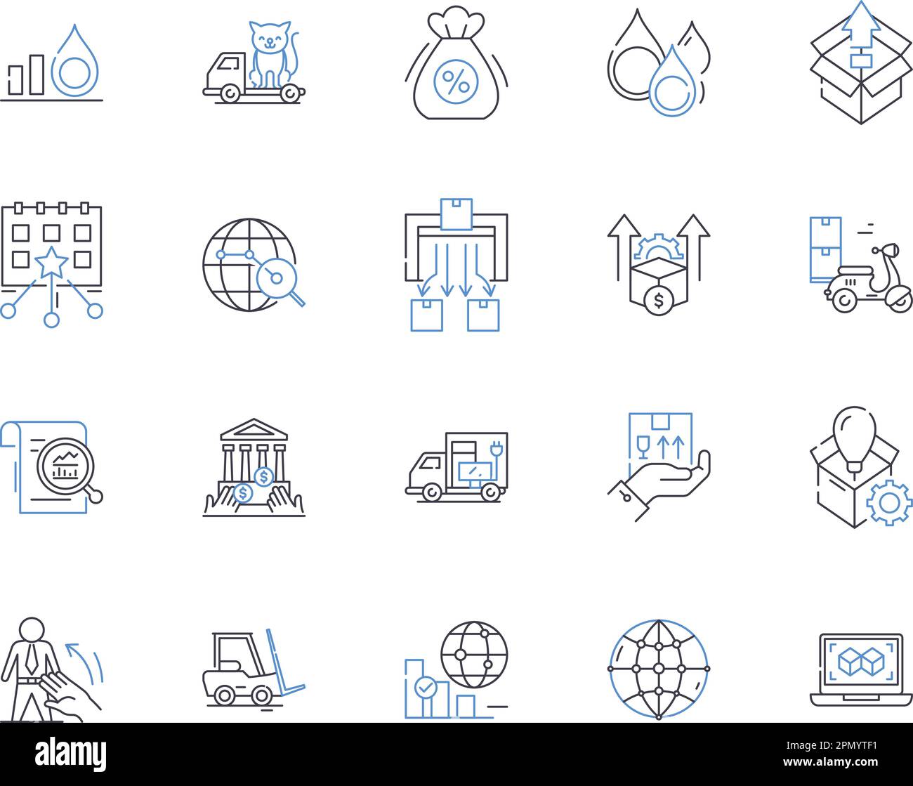 Fulfillment and Distribution outline icons collection. fulfillment ...