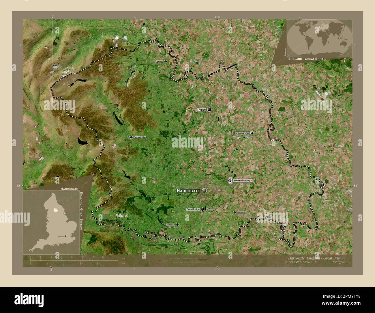 Harrogate, non metropolitan district of England - Great Britain. High ...