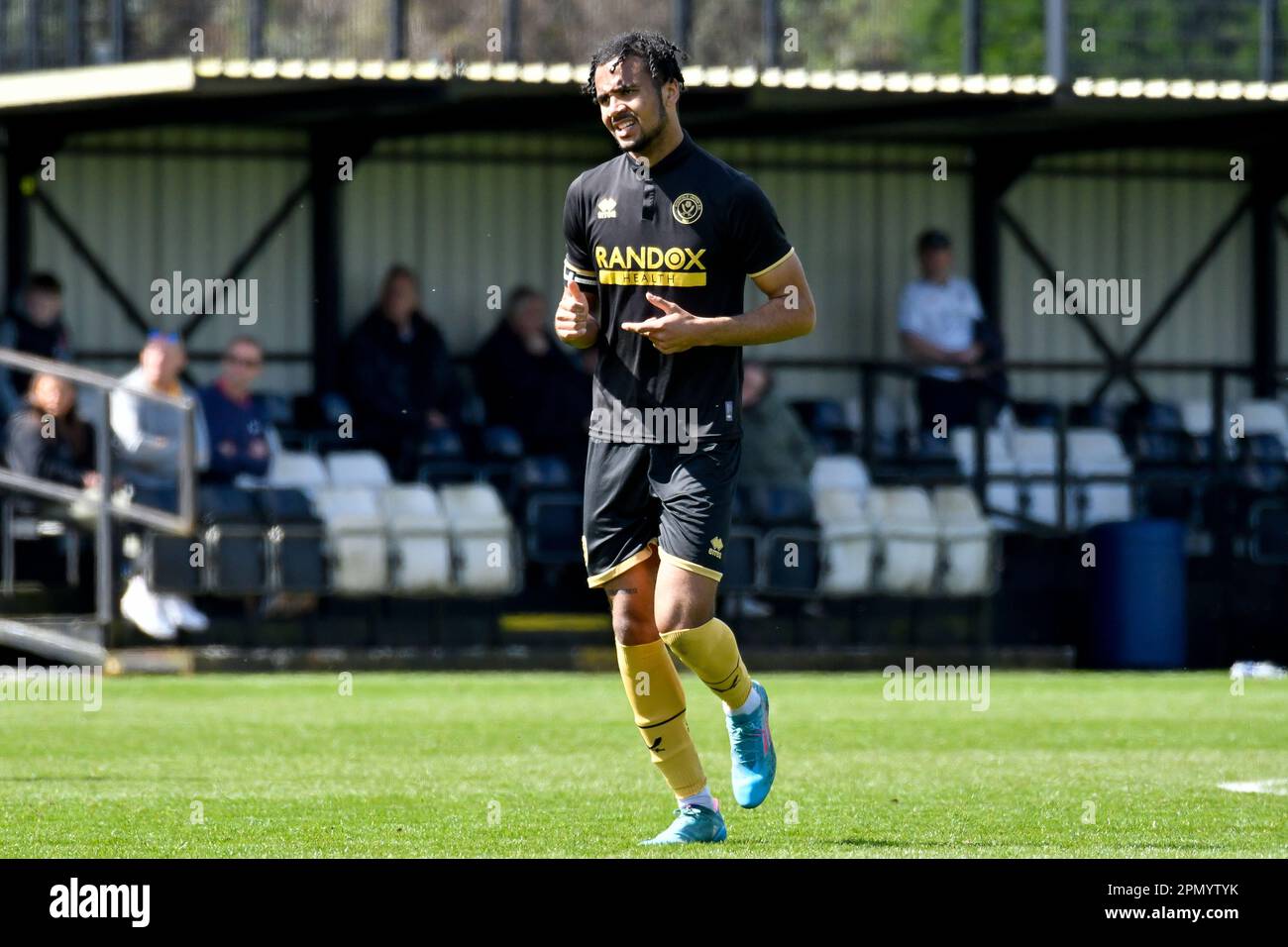 Swansea, Wales. 15 April 2023. Levis Pitan of Sheffield United during ...