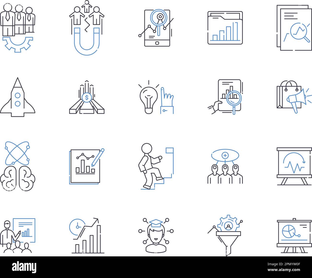 Strategy planning outline icons collection. Planning, Strategy ...