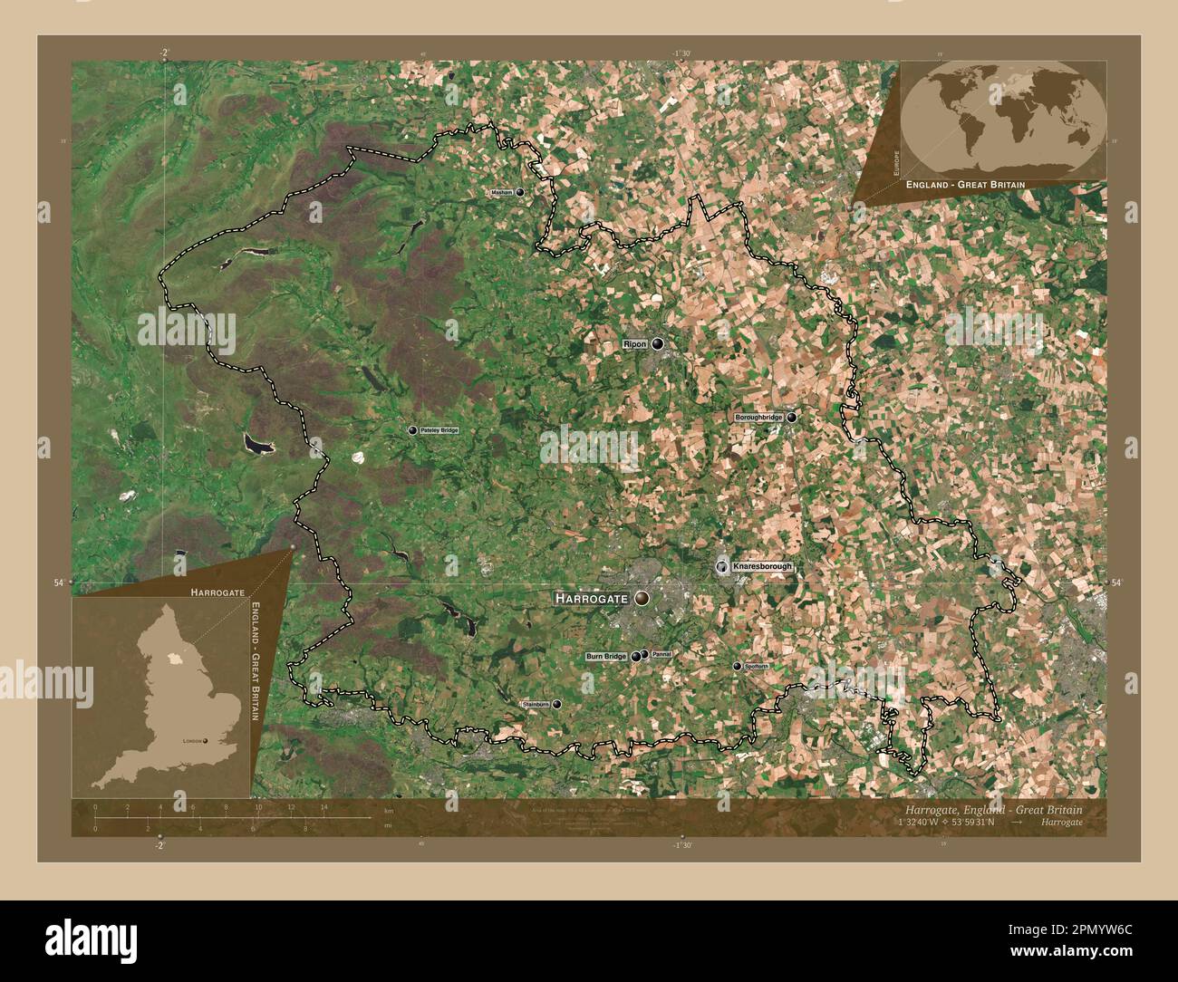 Harrogate, non metropolitan district of England - Great Britain. Low ...