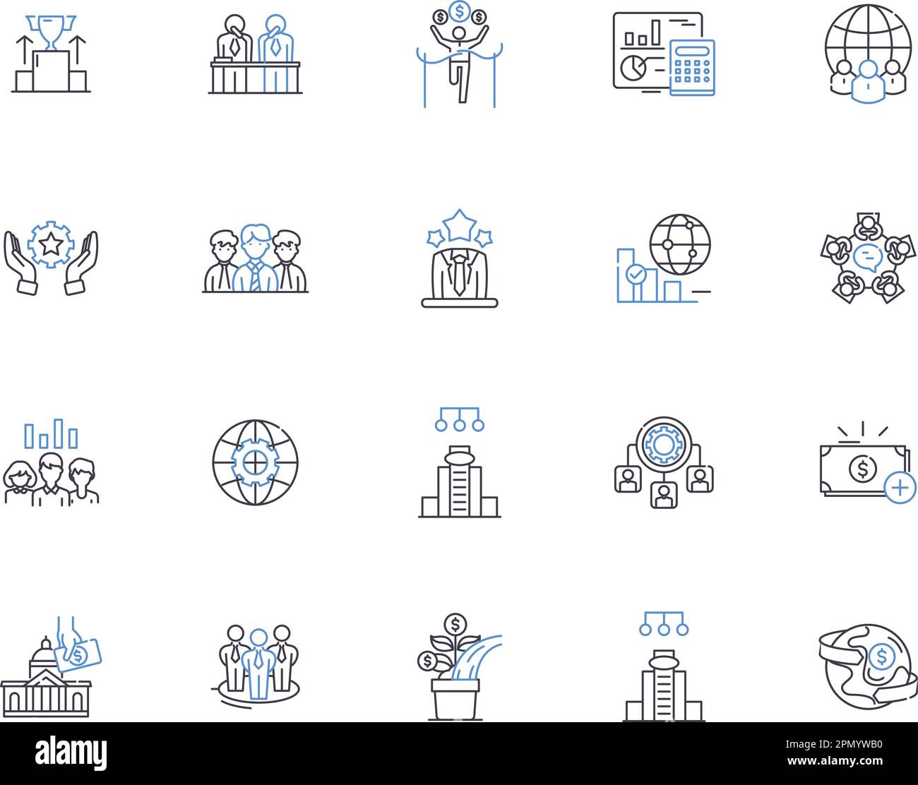 Globalization Outline Icons Collection Internationalization