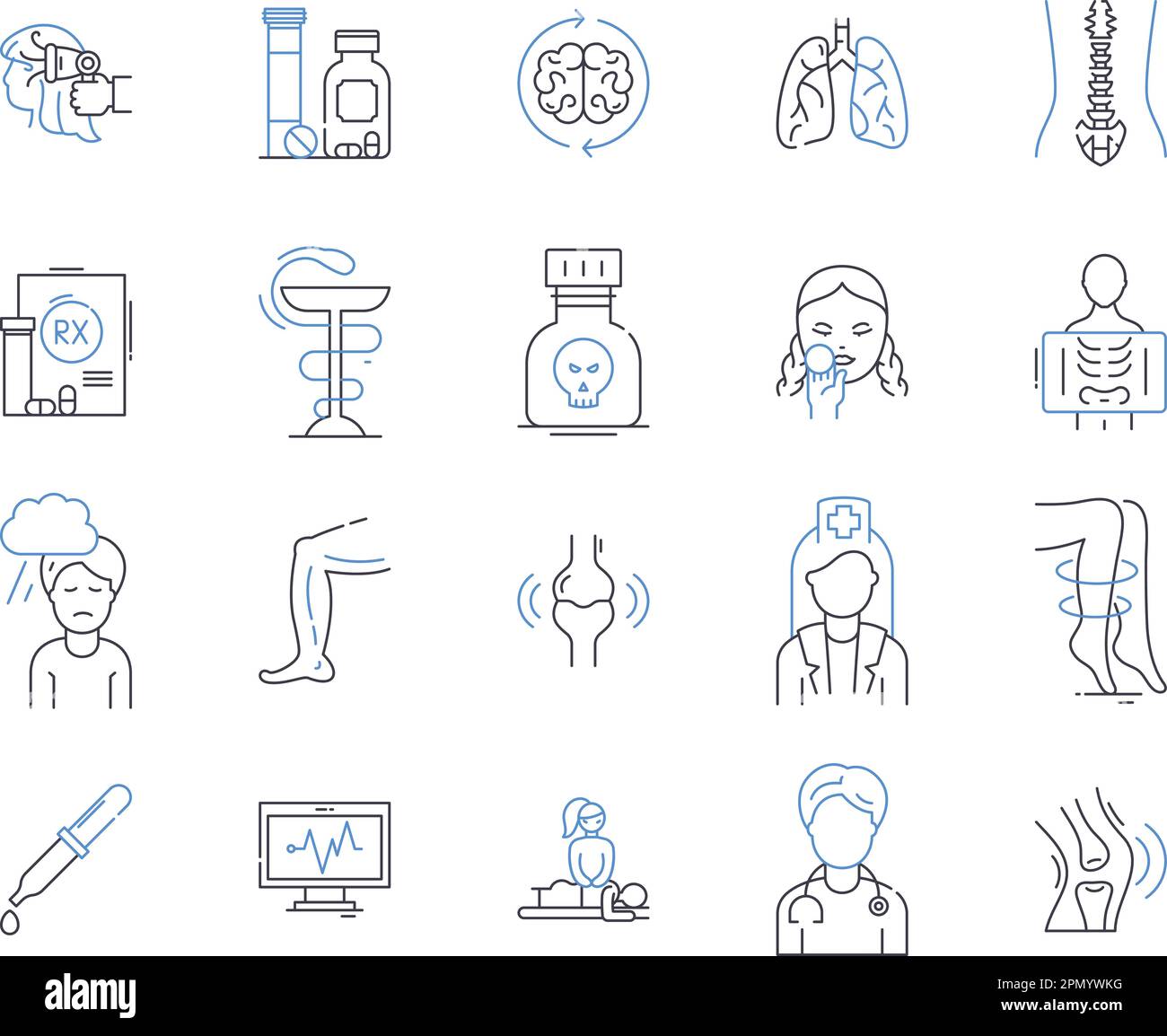 Therapy center outline icons collection. Therapy, Center, Mental ...