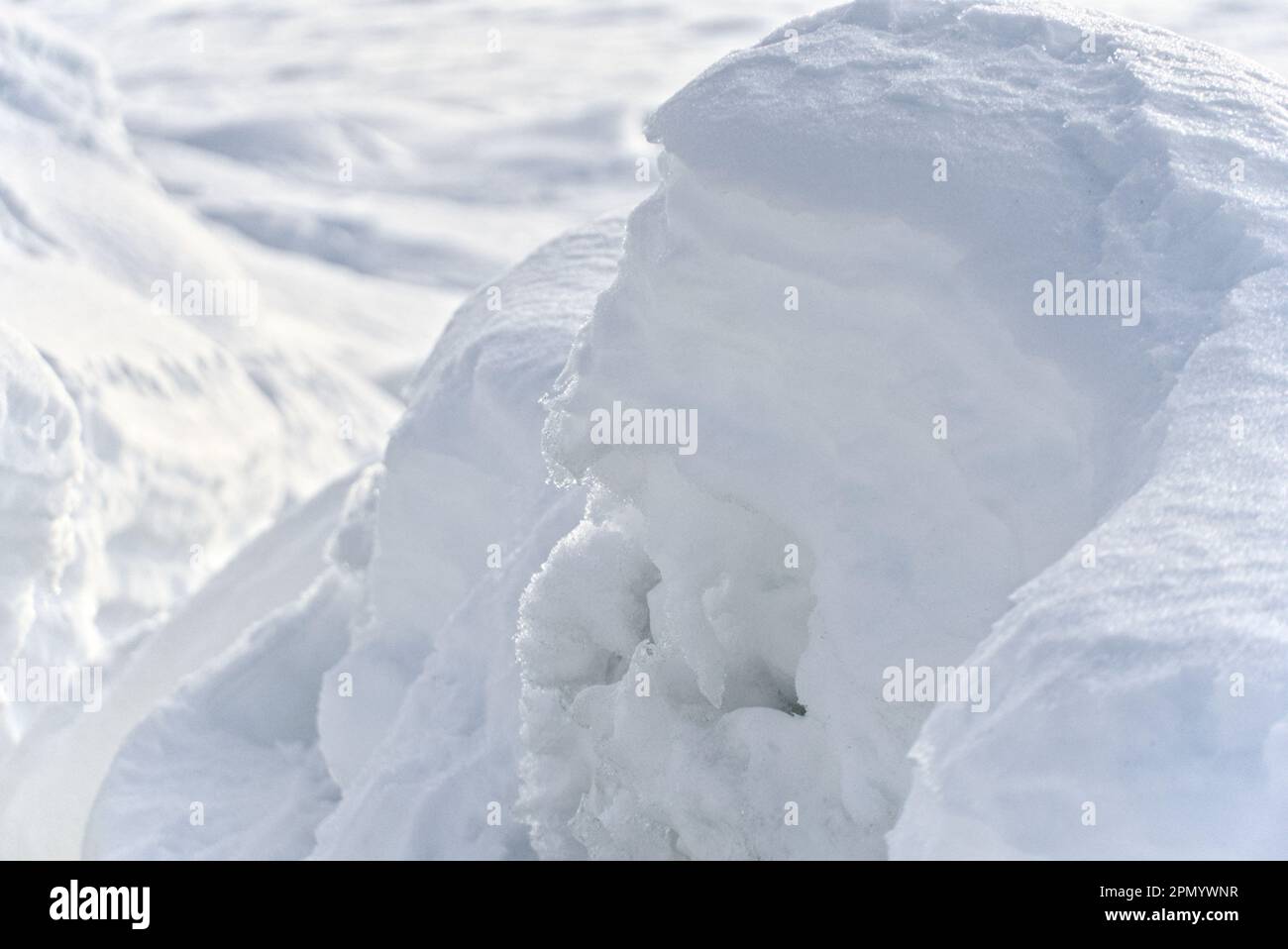 Snow formation in the deep snow field Stock Photo - Alamy