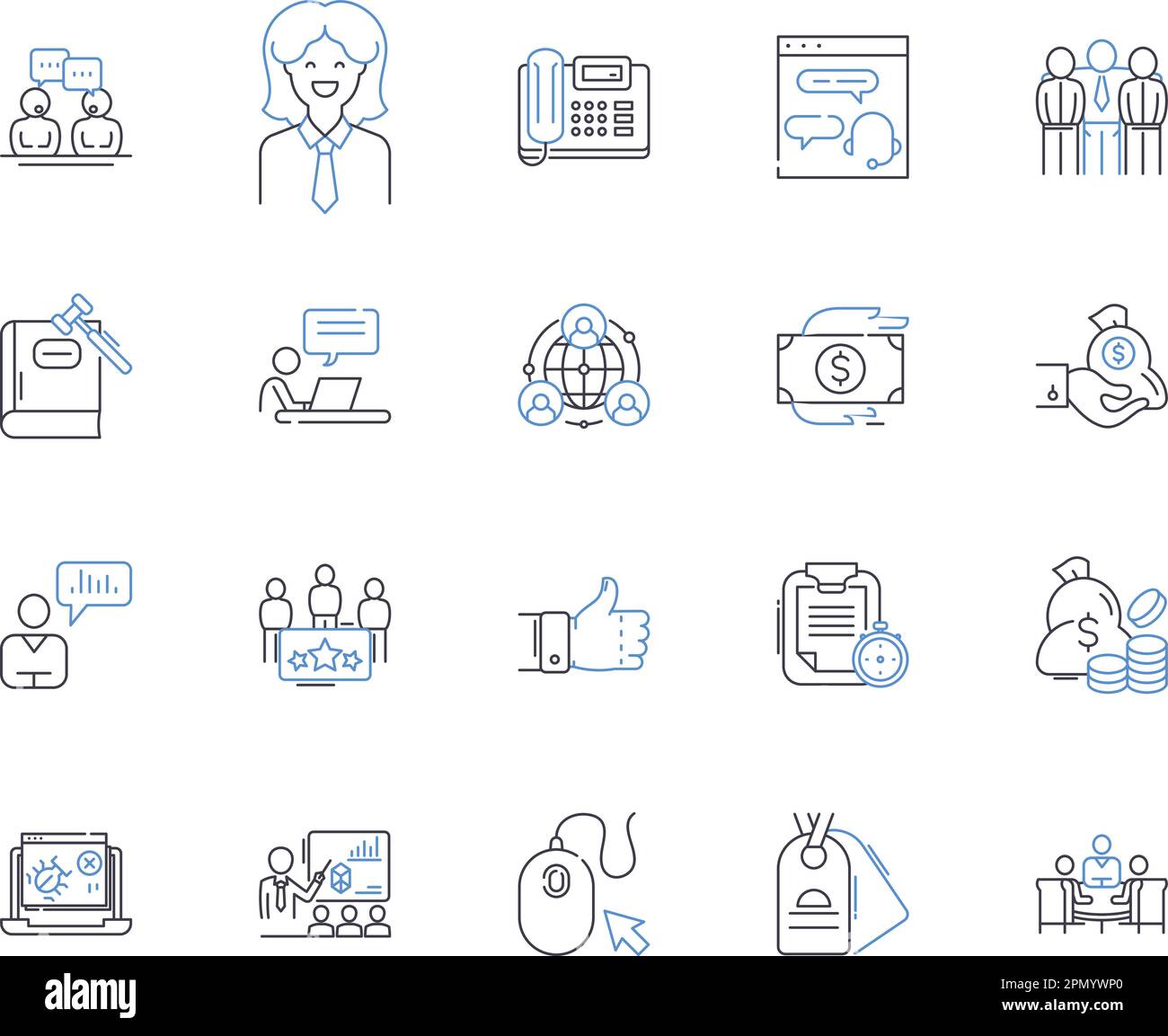 Startup Ecosystems outline icons collection. Incubators, Accelerators ...