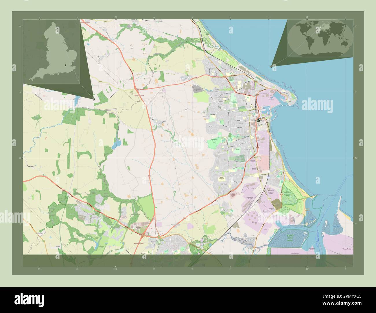 Hartlepool, unitary authority of England - Great Britain. Open Street ...
