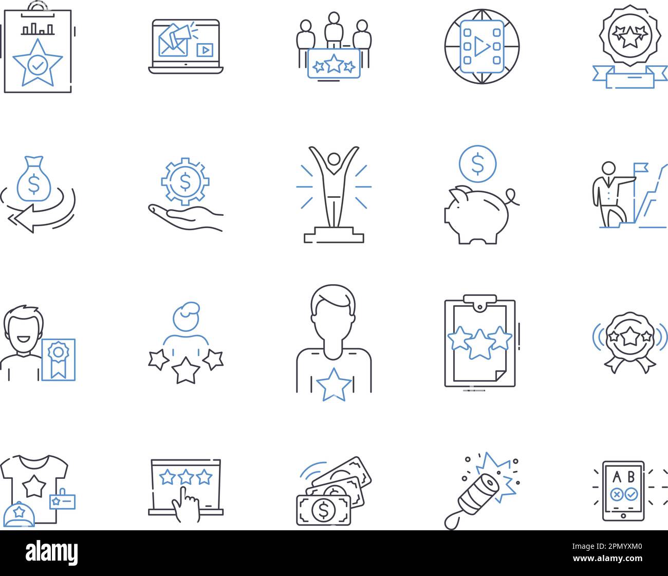 Success and income outline icons collection. Income, Success ...