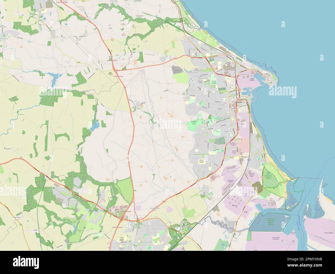 Map of hartlepool hi-res stock photography and images - Alamy