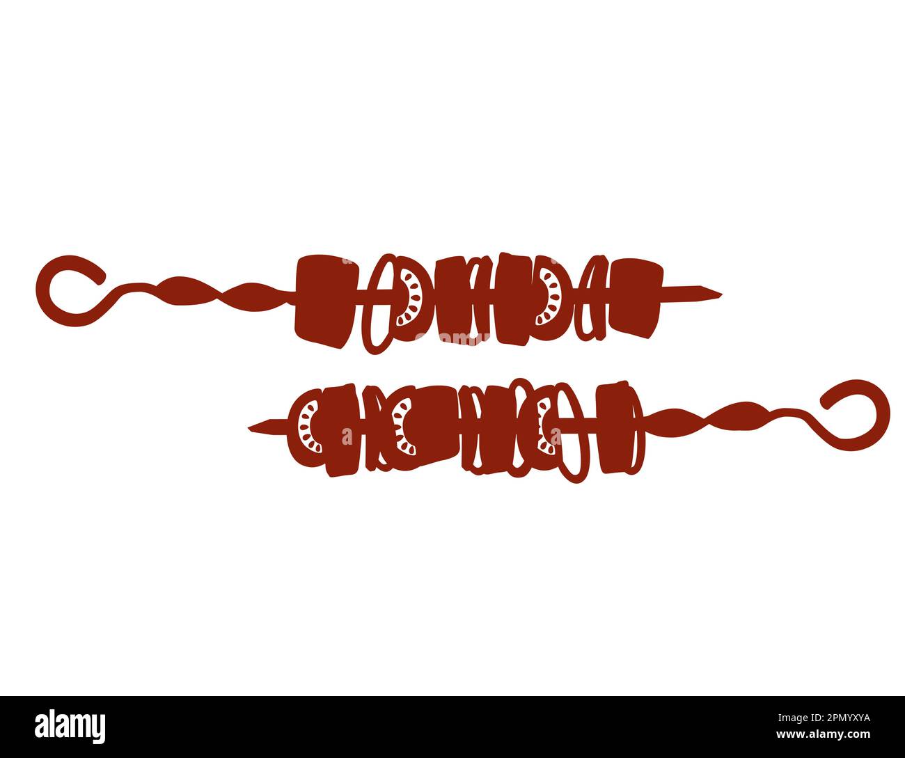 Mutton skewer Stock Vector Images - Alamy