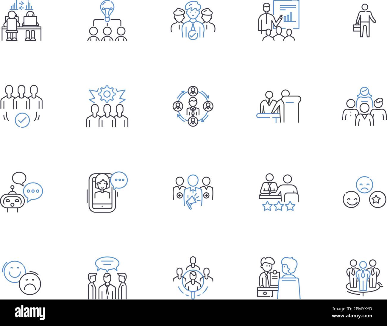 Discussion outline icons collection. Debate, Analyze, Evaluate ...