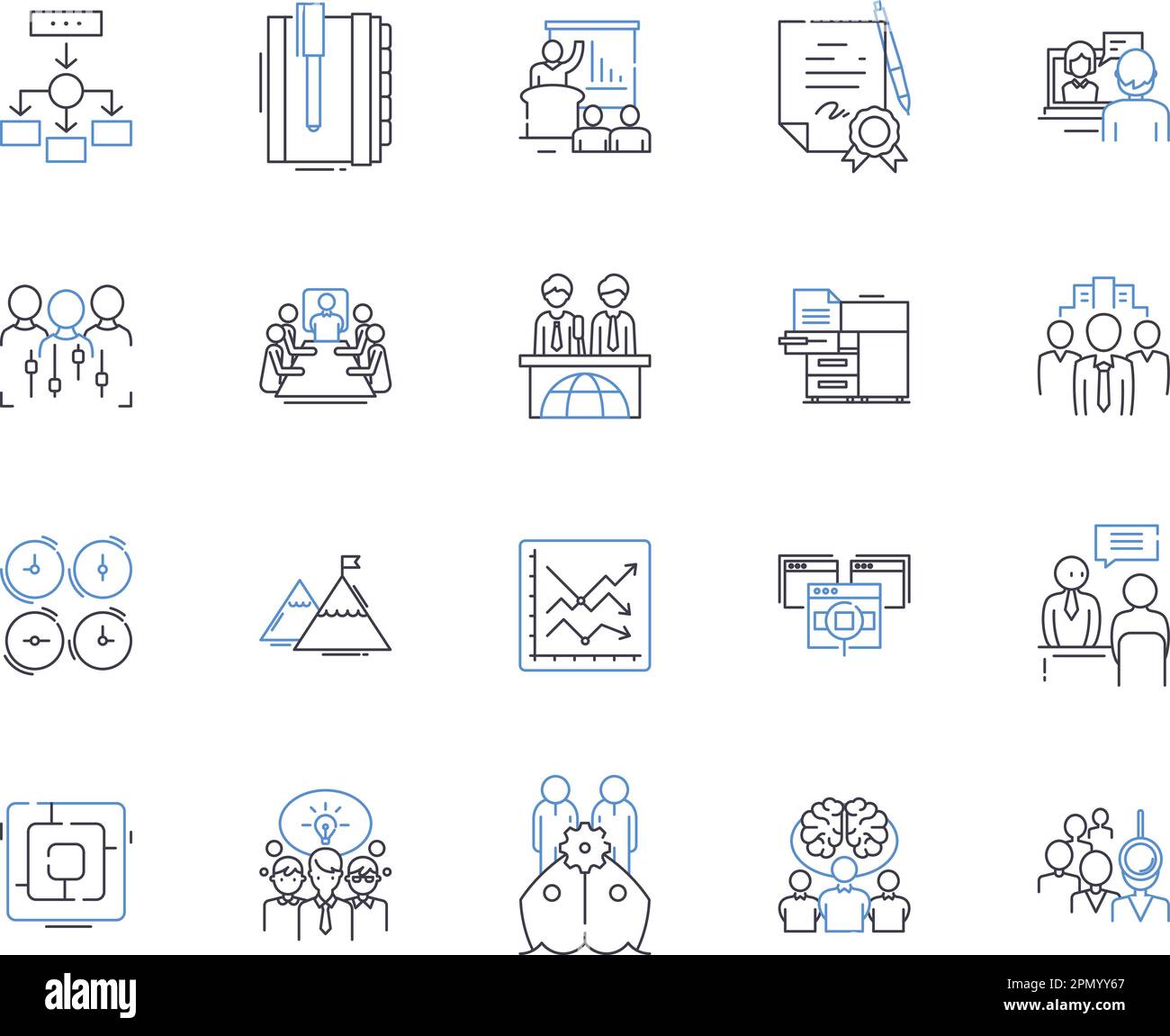 Corporate workshop outline icons collection. Corporate, Workshop, Training, Seminar, Business ...