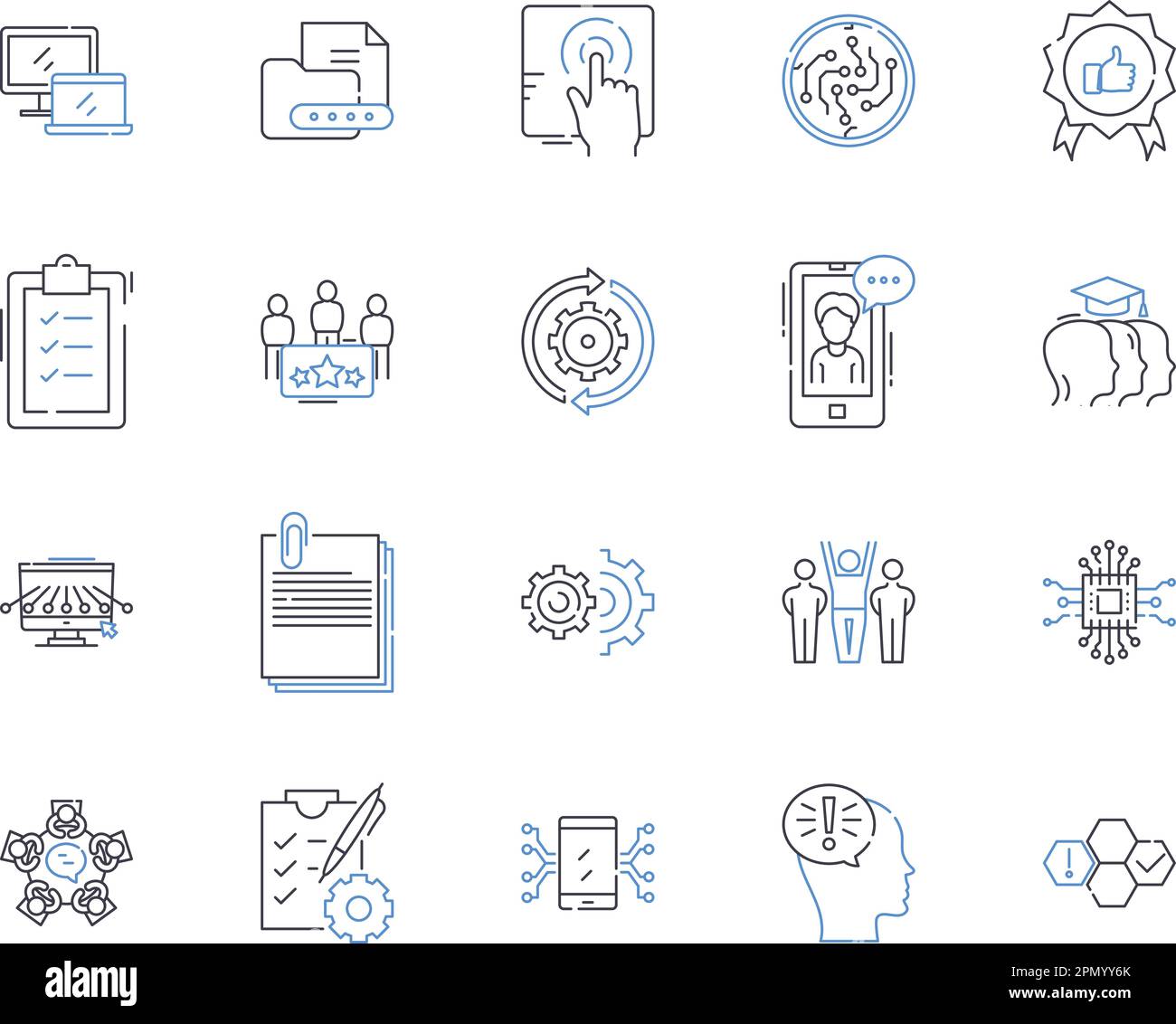 Business relationship outline icons collection. Partnership, Agreement ...